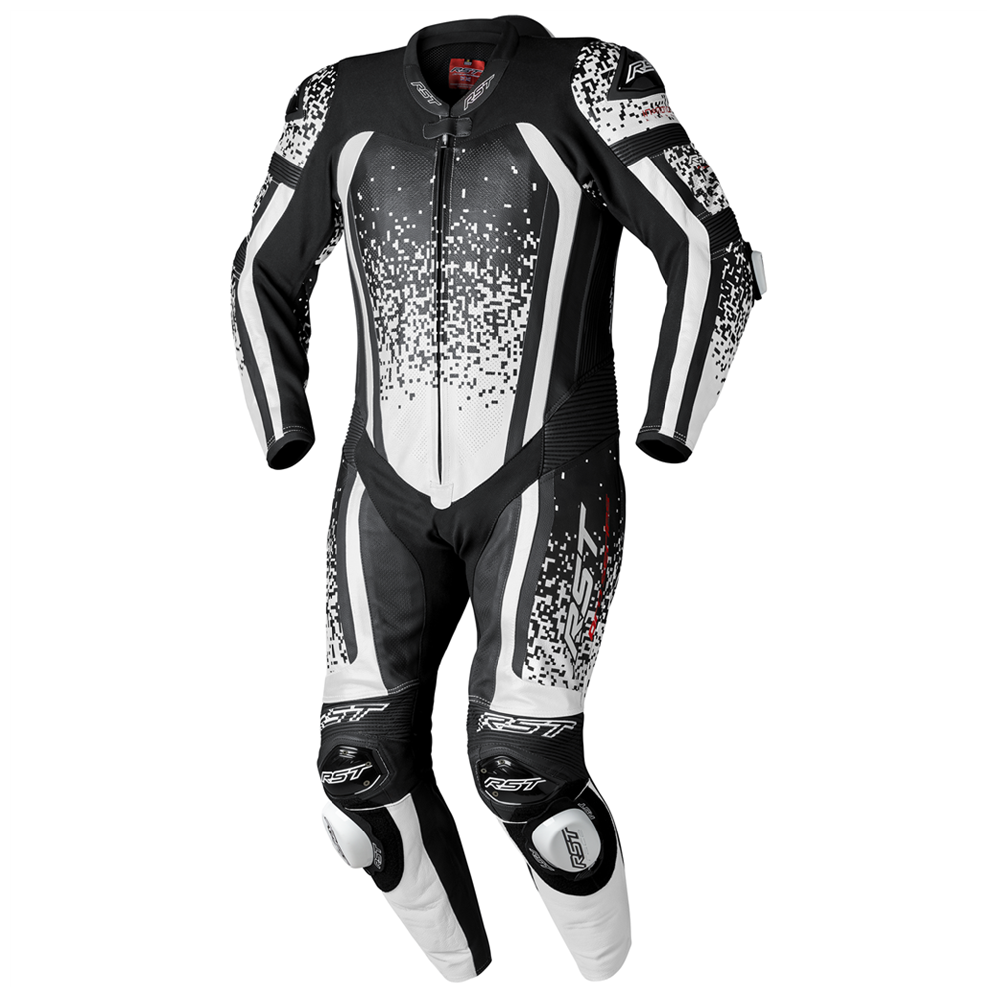 RST Pro Series Evo Airbag Men's Leather Suit - White/Black | Gearchange ...