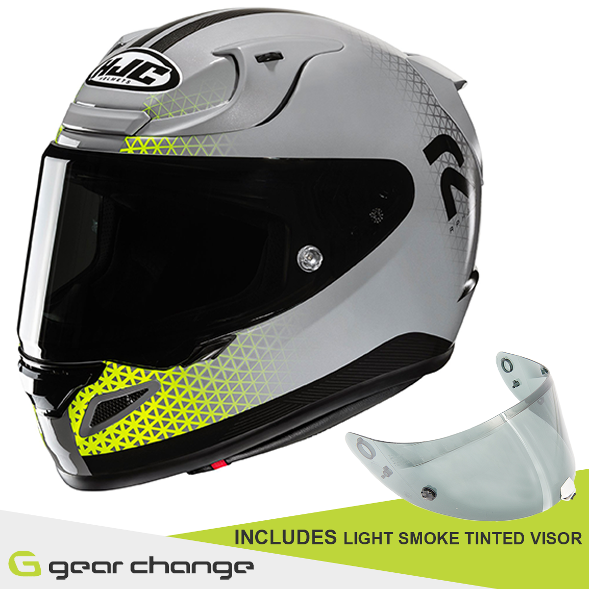 HJC RPHA 12 - Enoth Yellow - Includes Free Light Smoke Visor – Gear ...