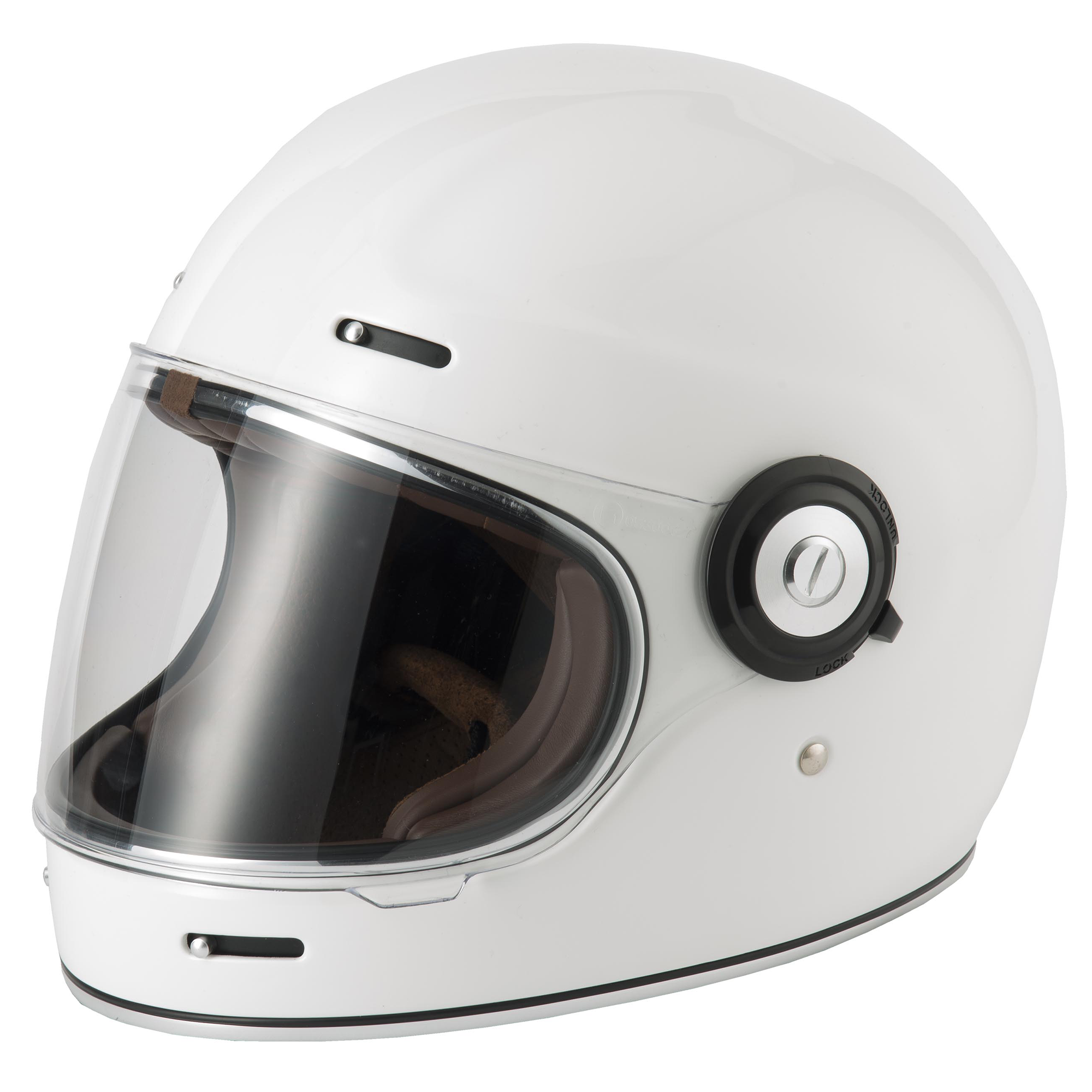 Vcan V135 Retro - Motorcycle Motorbike Helmet - Gloss White - Free Dark ...