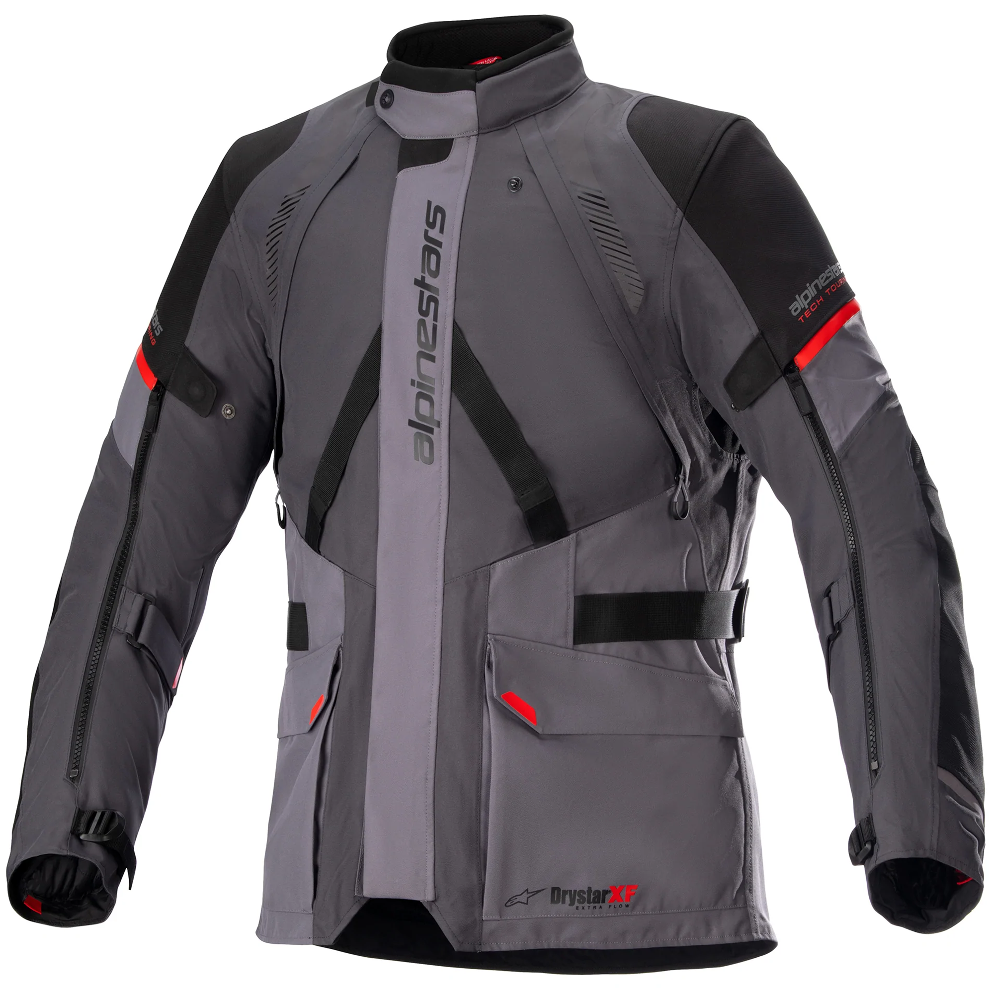 Alpinestars Monteira Drystar XF Jacket - Dark Grey/Tar Grey/Bright Red ...