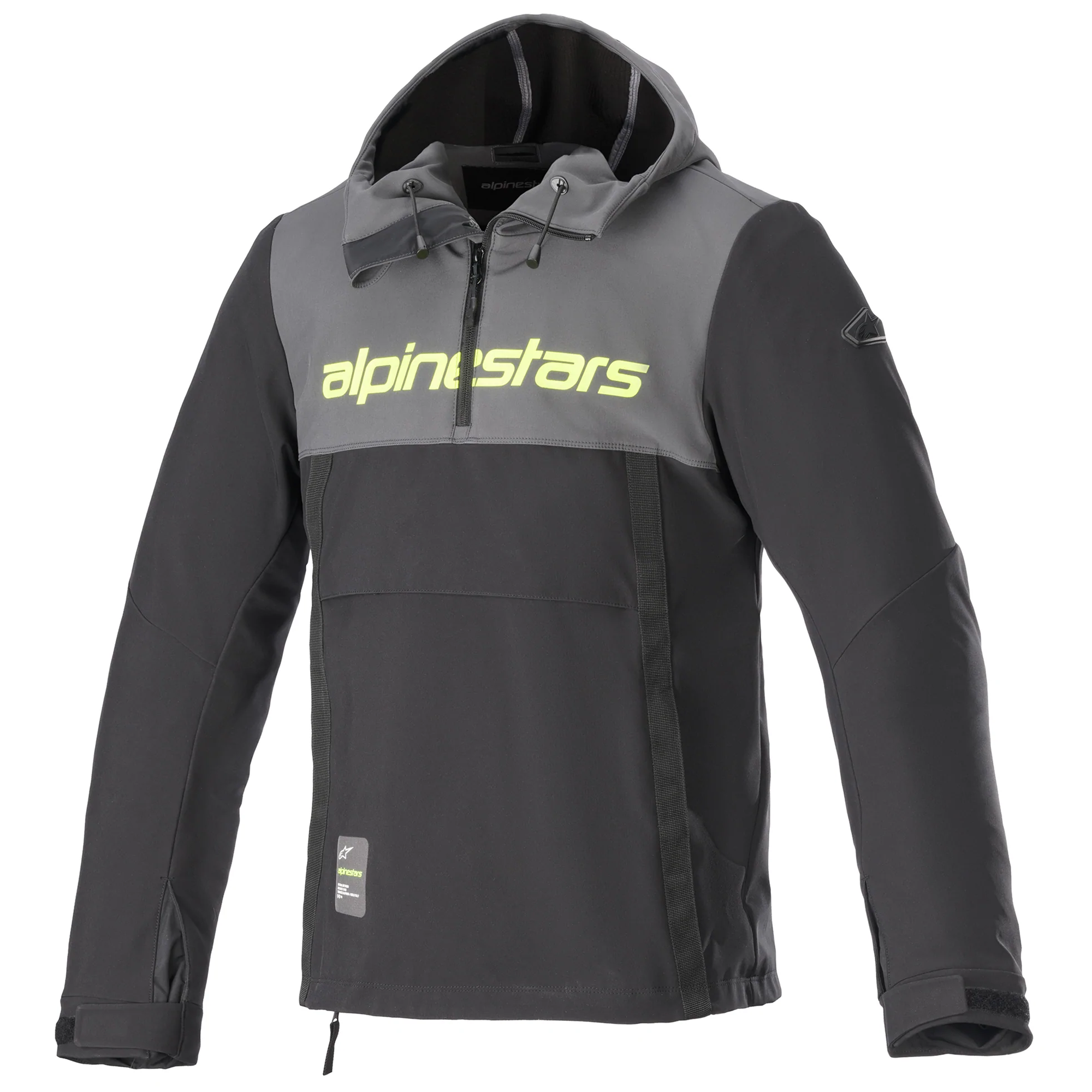 Alpinestars Sherpa Hoodie - Tar Grey/Black/Flo Yellow – Gear Change Online
