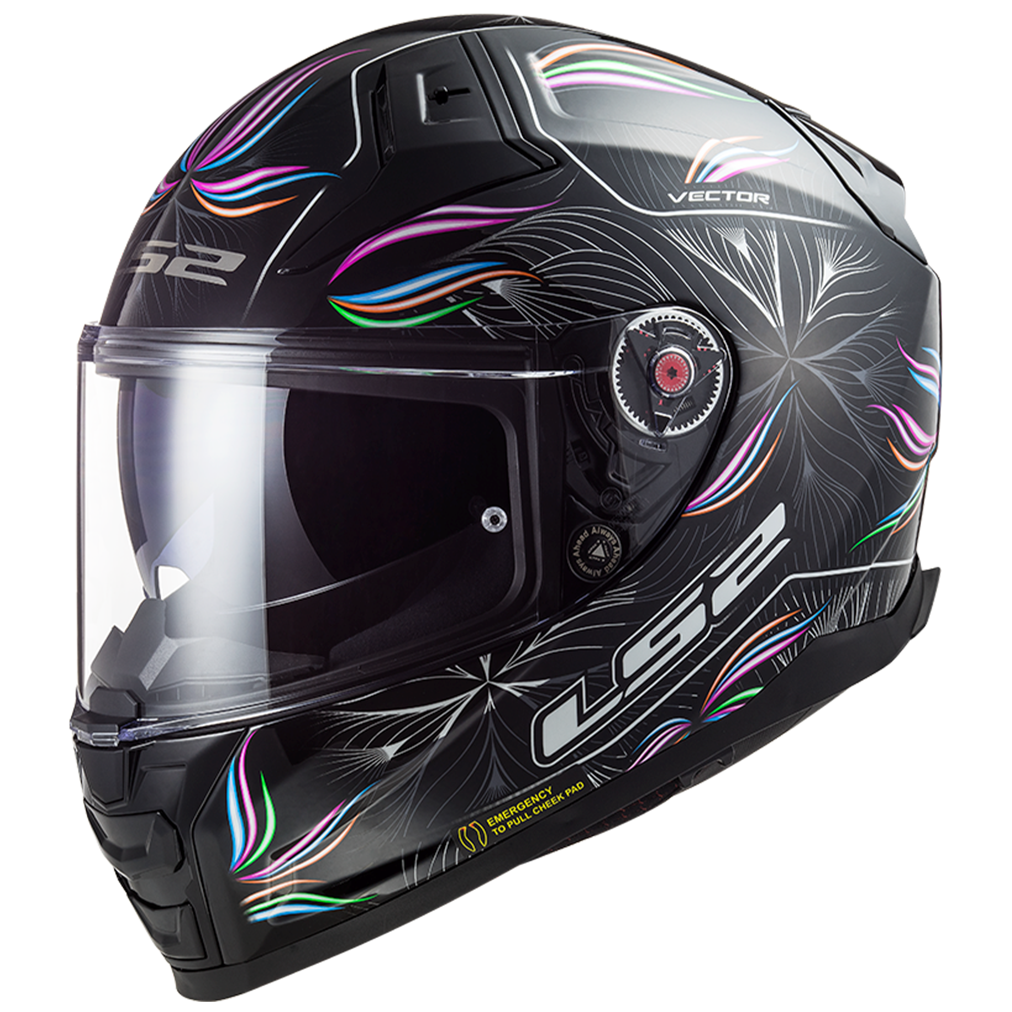 LS2 FF811 Vector 2 - Tropical Black/White – Gear Change Online