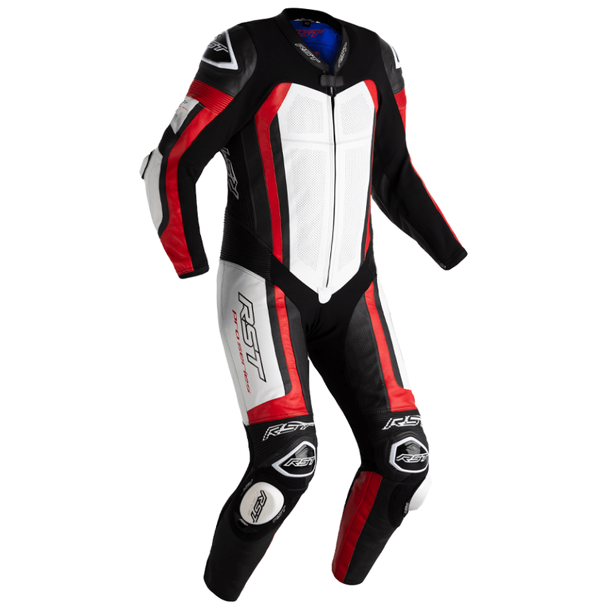 RST Pro Series Evo Airbag Men's Leather Suit - Black/White/Red – Gear ...