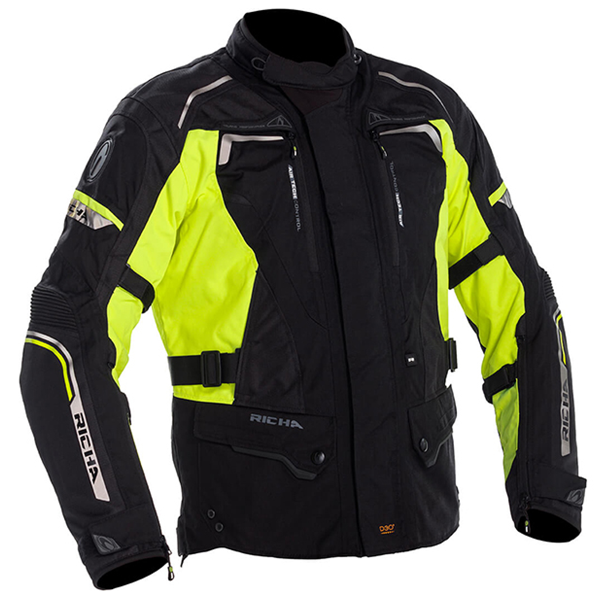 Richa Infinity 2 Textile Jacket - Black/Flo Yellow – Gear Change Online