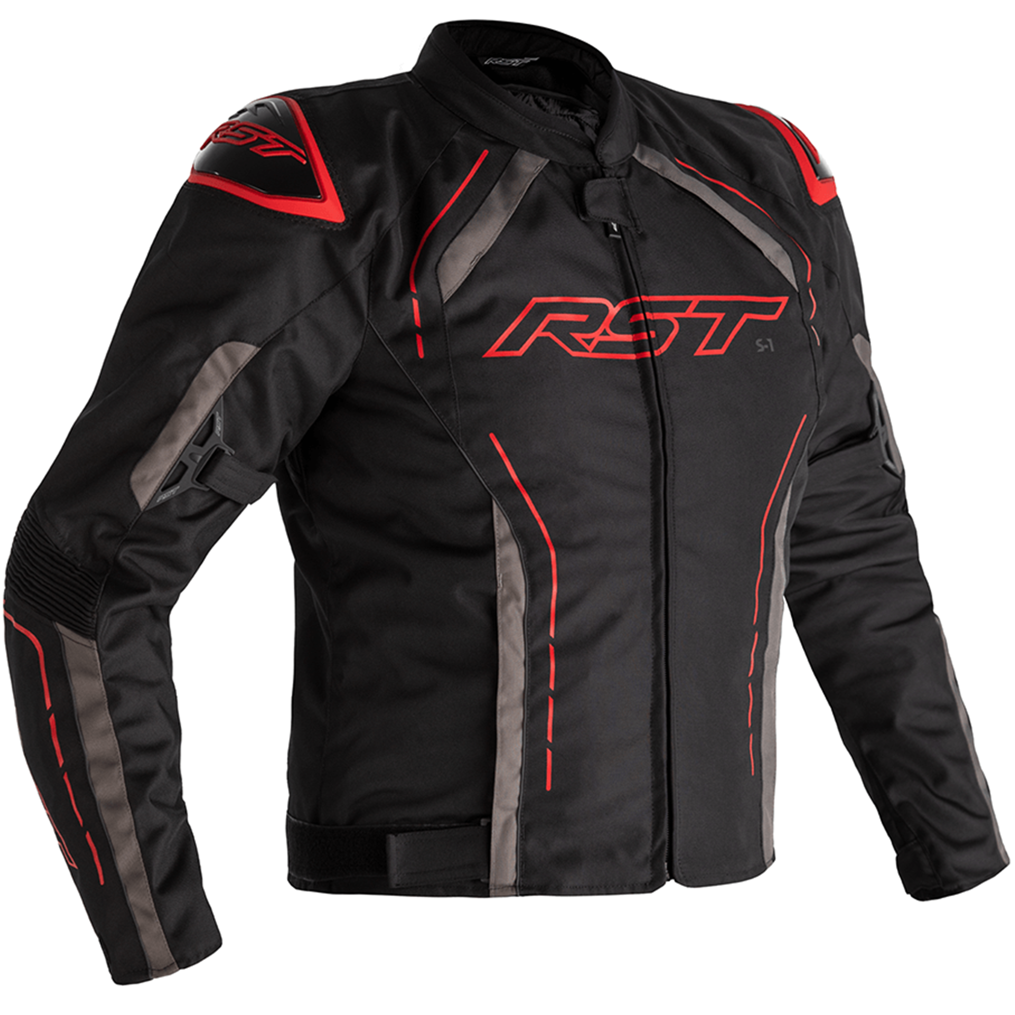 RST S1 CE Men's Textile Motorcycle Jacket - Grey Red | Gearchange ...